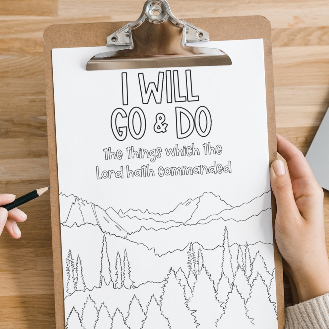 LDS Printable Coloring Page, Easy Activity Day Idea, Book of Mormon ...