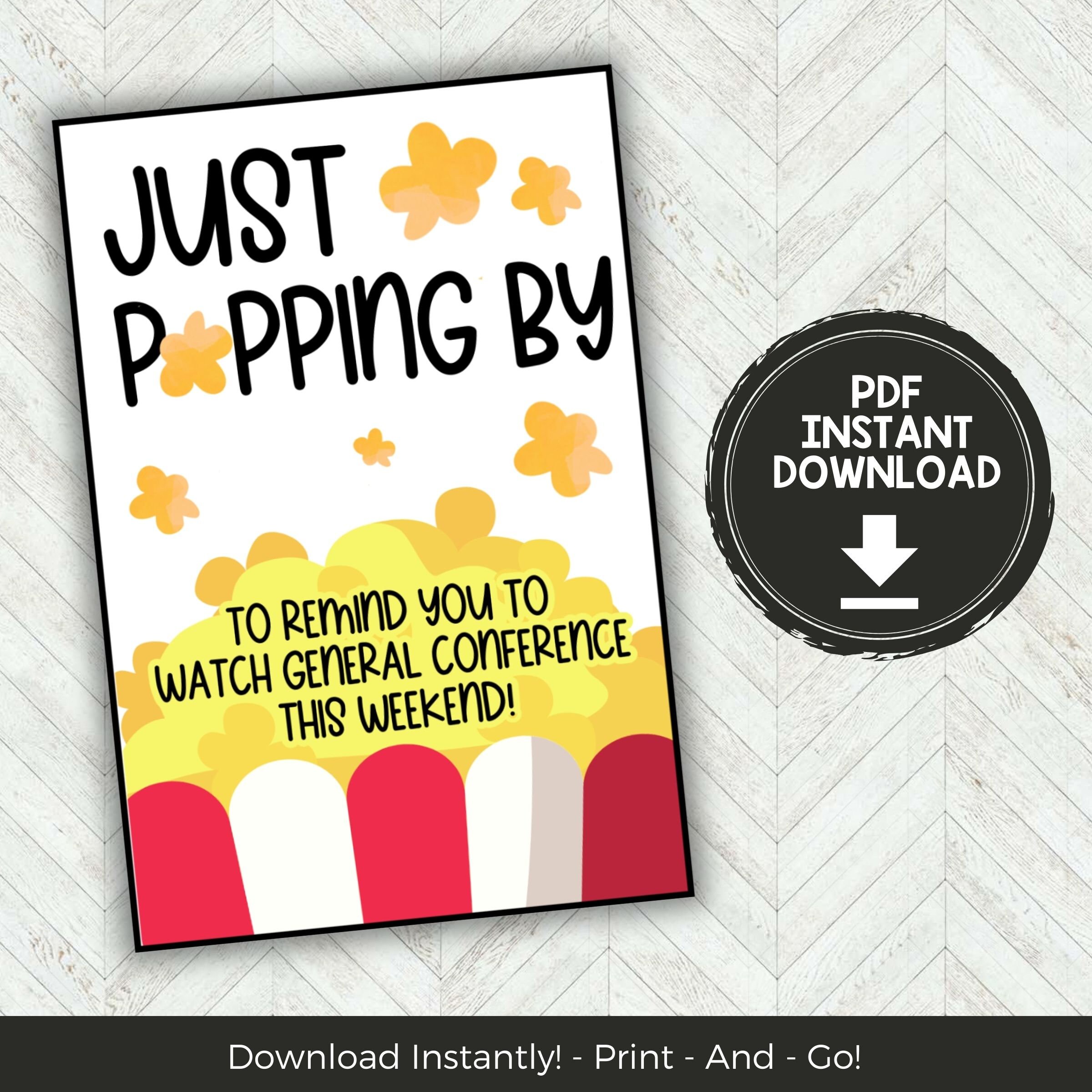 Printable LDS General Conference Treat Tag, Primary General Conference ...