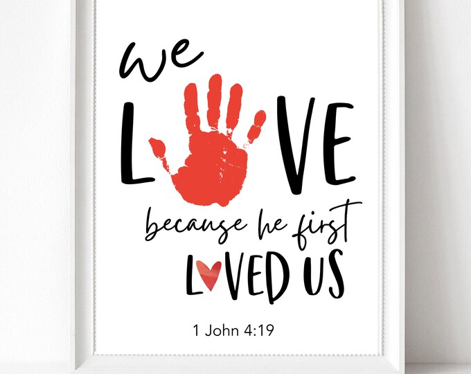 Jesus Loves You Printable Bible Verse Handprint Art, Handprint Craft ...