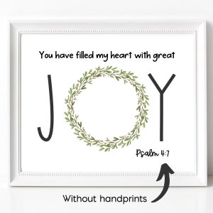 Psalms Joy Childrens Bible Verse Handprint Craft, Christian Preschool ...