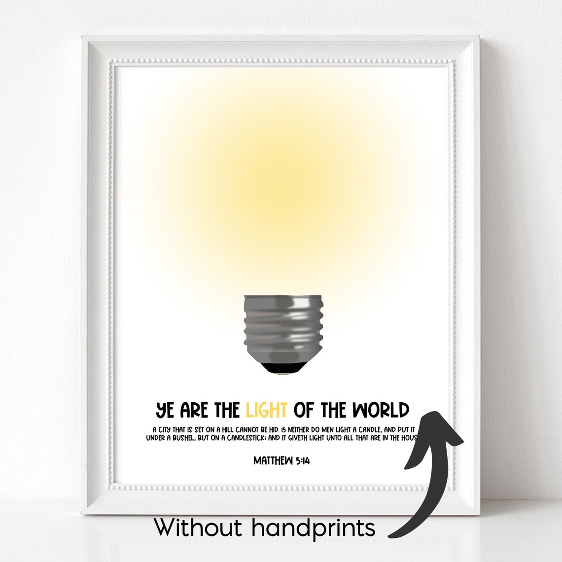 The Light of the World Childrens Bible Handprint Craft, Scripture ...