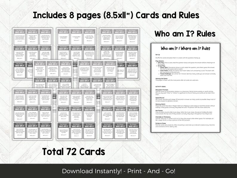 New Testament Game, Who Am I Game, Printable Bible Games for Kids Teens ...