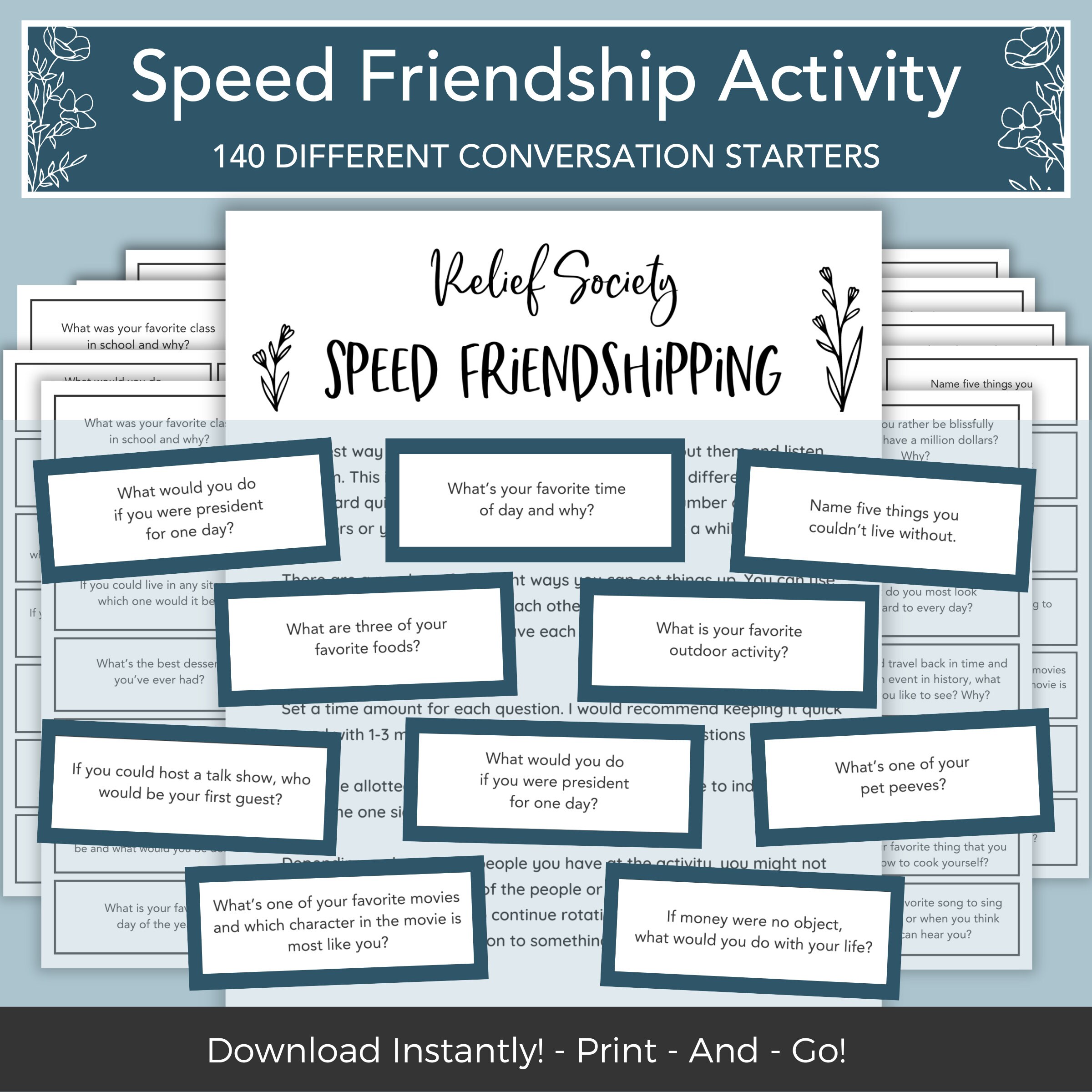 Relief Society Activity Printable, Relief Society Get to Know You Game ...