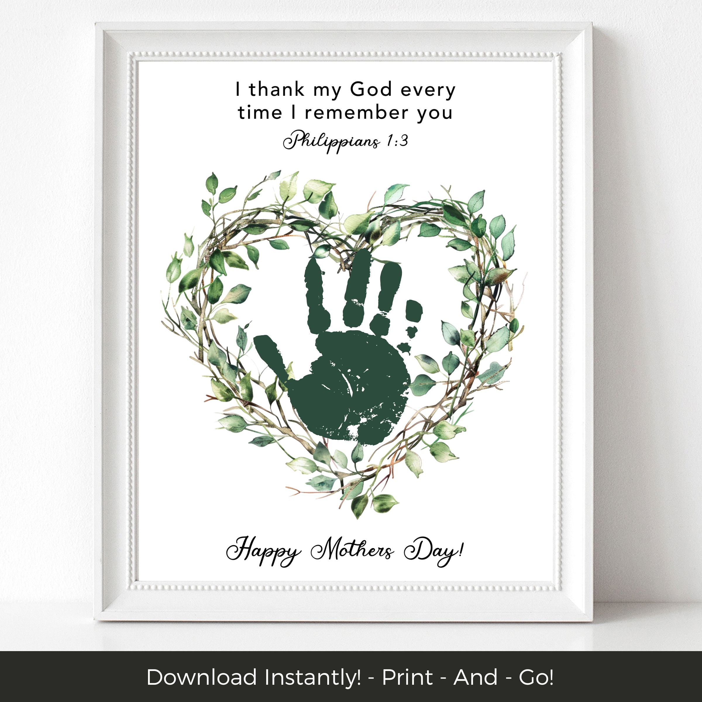 Mothers Day Printable Bible Verse Handprint Art, Handprint Craft ...