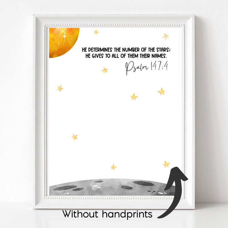 Number of the Stars Childrens Bible Verse Handprint Craft, Christian ...
