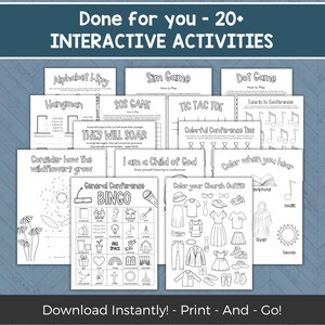 Primary General Conference Packet 2025, LDS General Conference ...