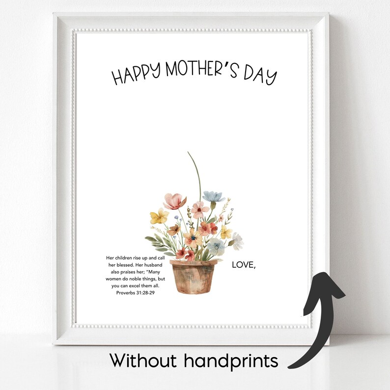 Mothers Day Handprint Craft, Bible Verse Christian Homeschool Prek ...