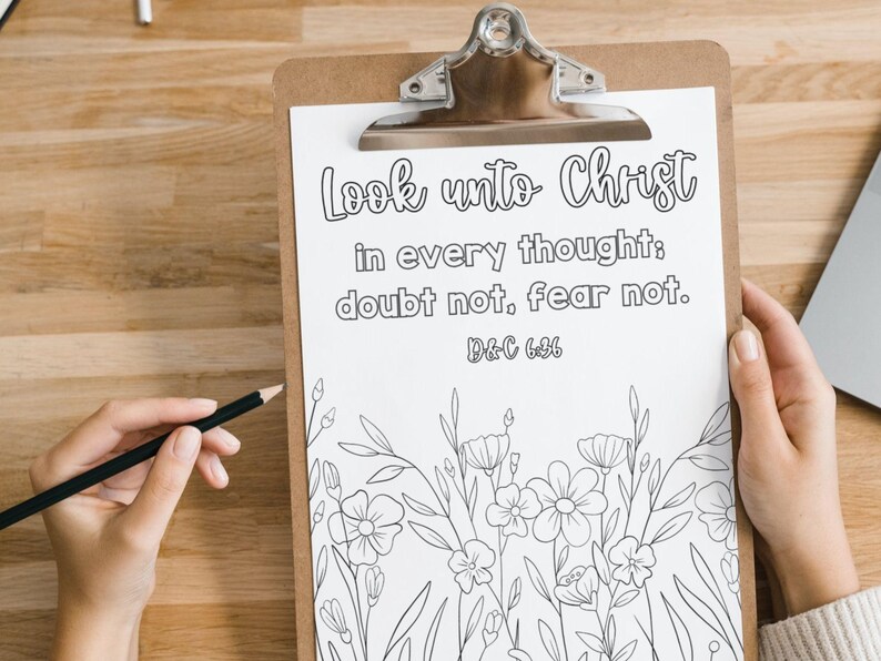 LDS Youth Theme 2025, Look Unto Christ, LDS Scripture Coloring Pages ...