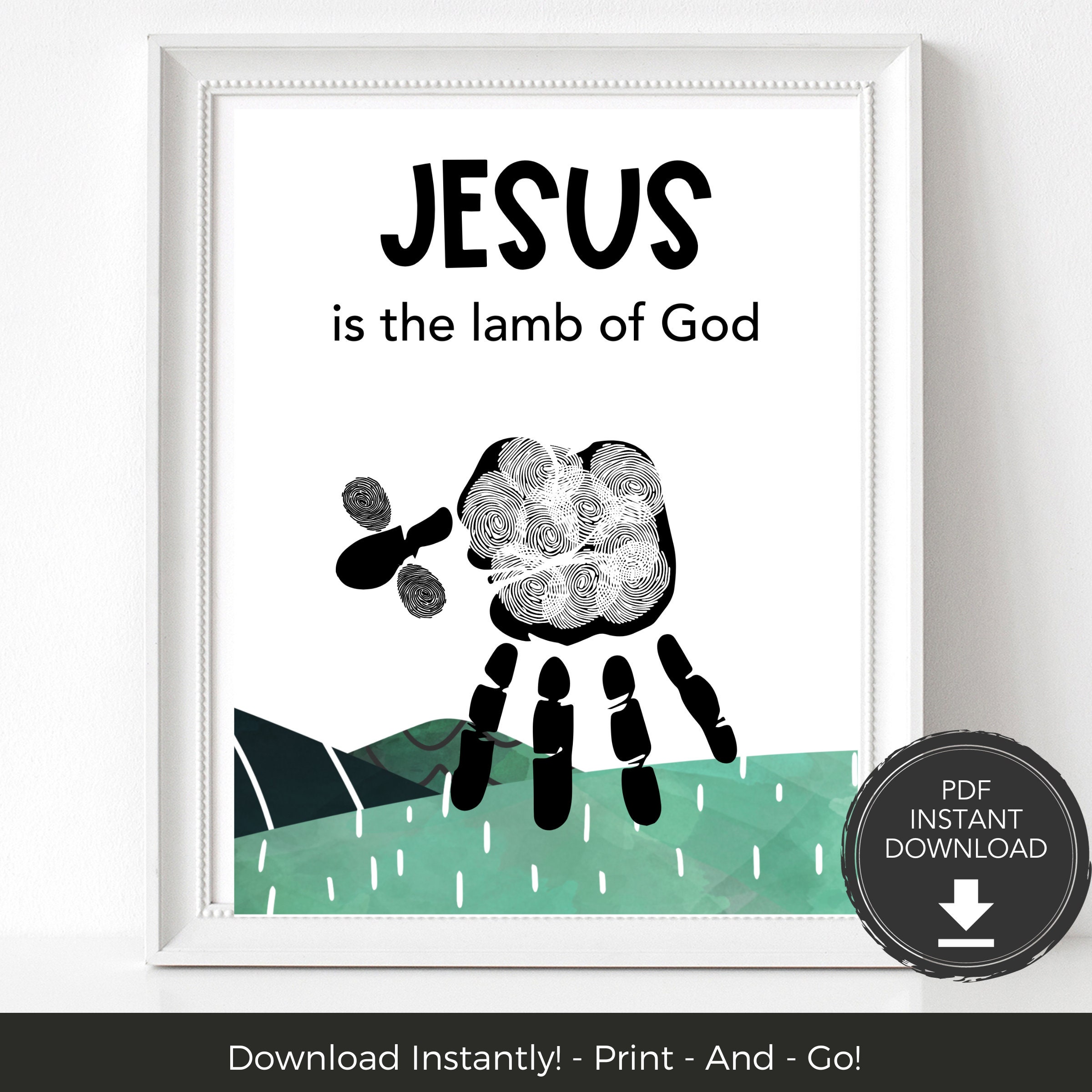 Lamb of God Children's Bible Handprint Craft, Scripture Handprint Art ...