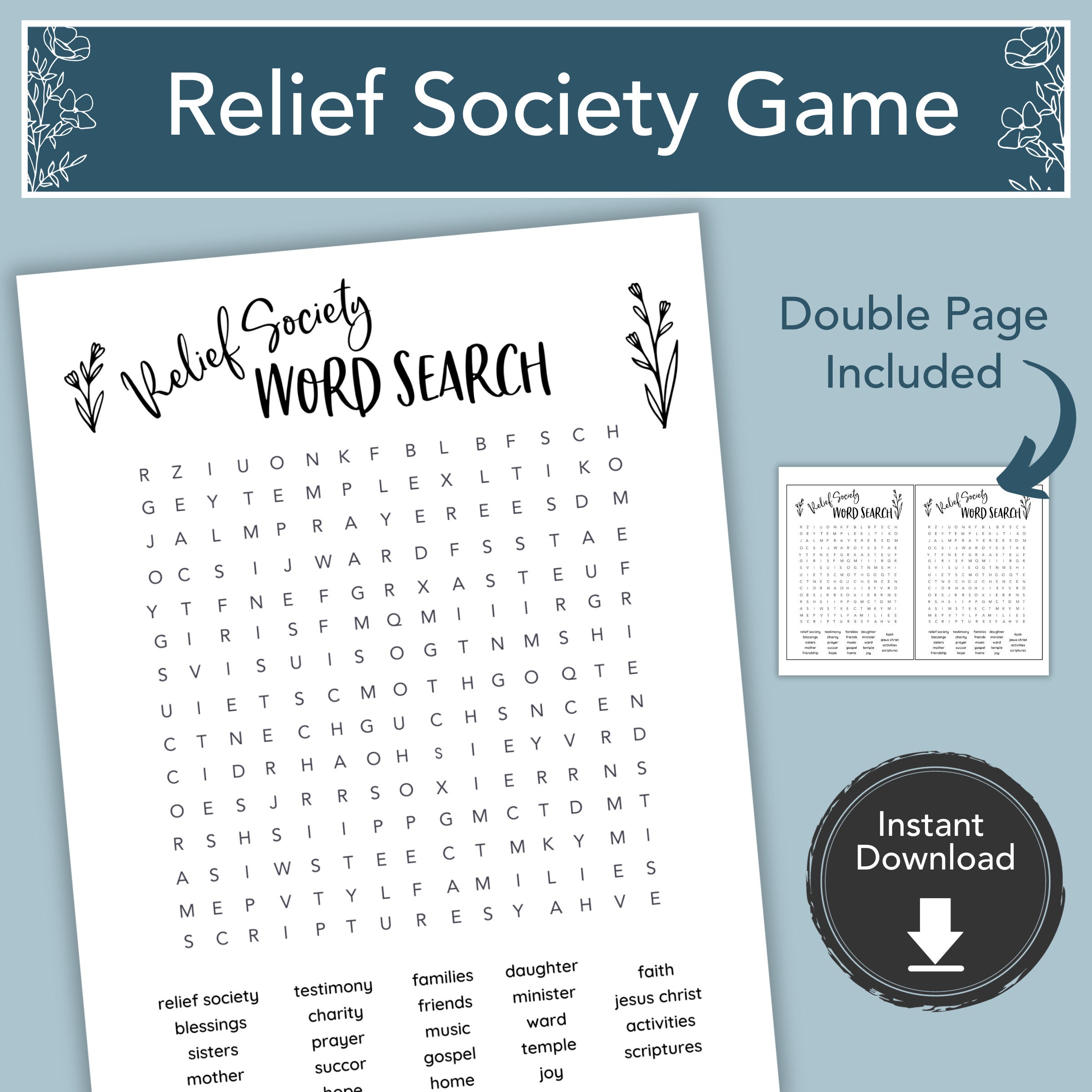 RELIEF SOCIETY Activity Game Activity Printable Game Get to - Etsy