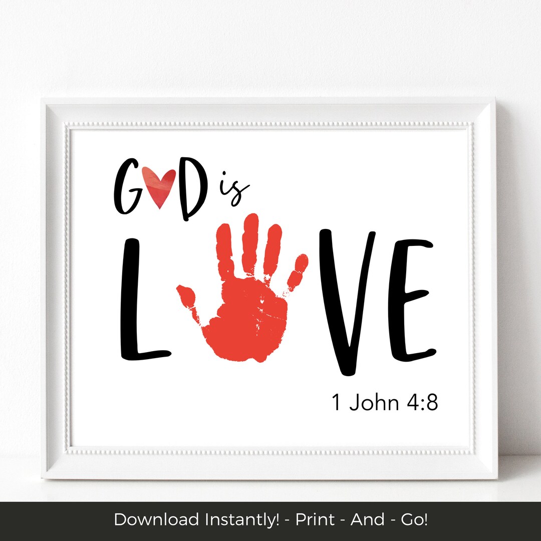 Kids Bible Study Craft, Handprint Art Bible Printables, Children Bible ...
