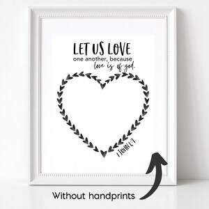 Valentines Christian Printable Bible Craft, Kids Bible Art, Handprint ...