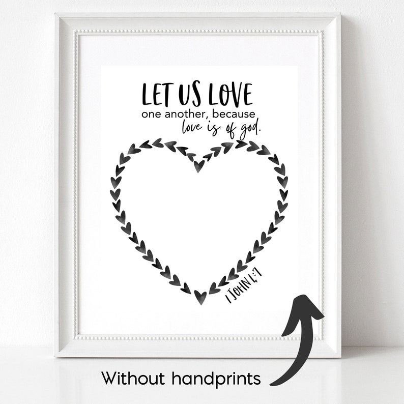 Valentines Christian Printable Bible Craft, Kids Bible Art, Handprint ...