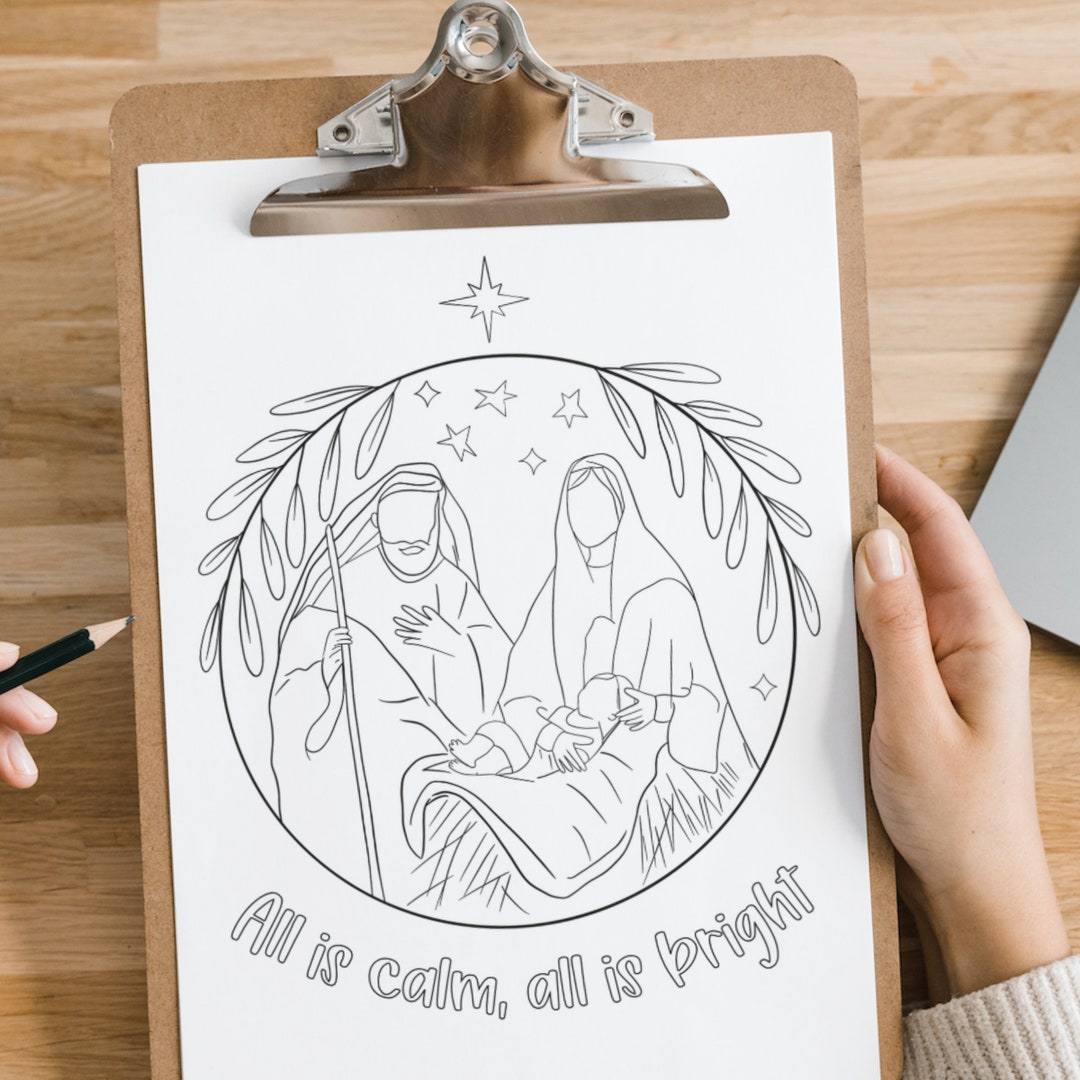 Printable Christmas Coloring Pages, Bible Story Nativity Coloring Pages ...