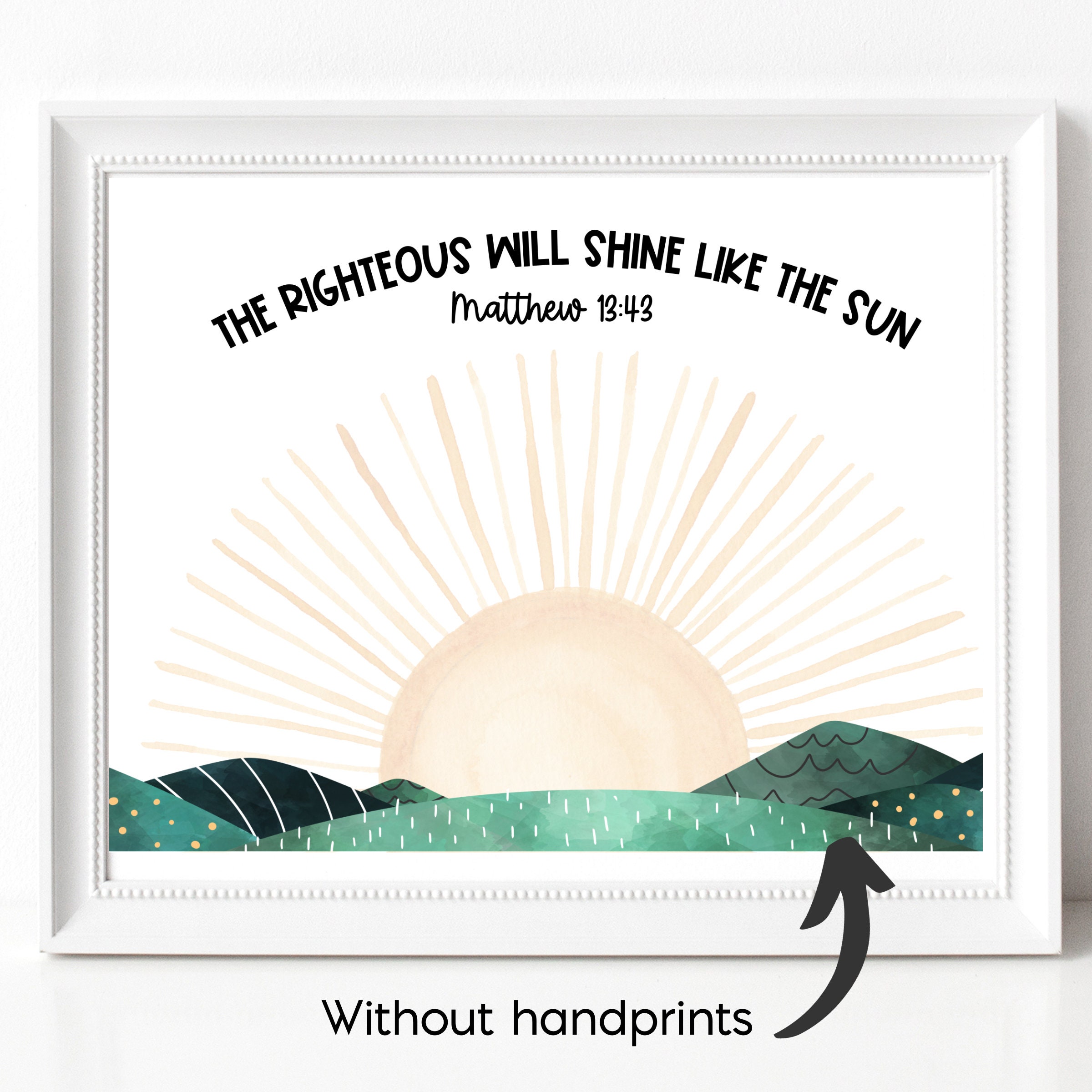 Sun Children's Bible Handprint Craft, Scripture Handprint Art ...