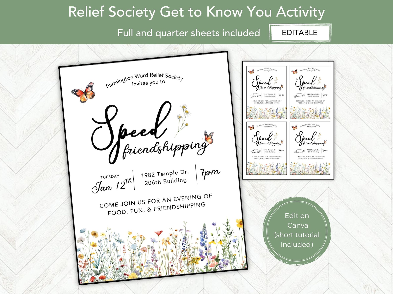 Get to Know You LDS Relief Society Activity, EDITABLE RS Activities ...