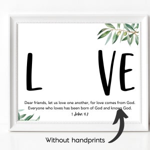 Kids Bible Crafts, Christian Printable Handprint Art for Kids, Easy ...