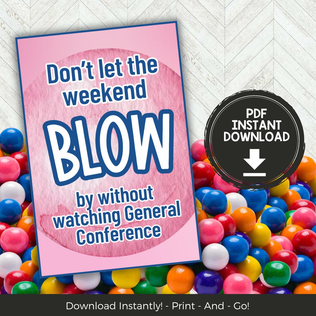 LDS Printable General Conference Treat Tag, Primary General Conference ...