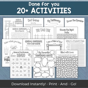 Printable LDS General Conference Primary Packet , Senior Primary ...