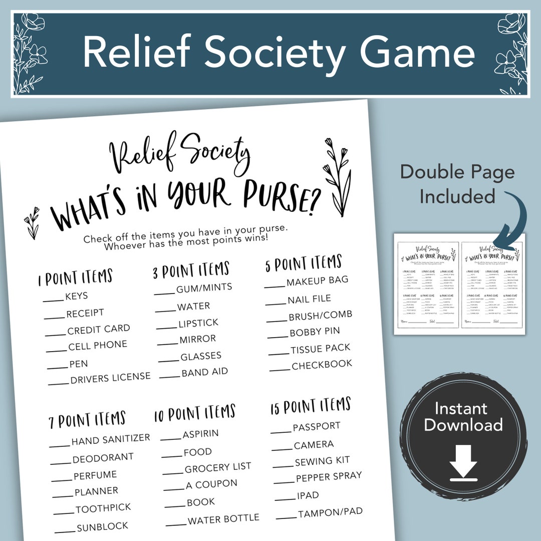 RELIEF SOCIETY Activity Planning Sheets, Activity Planner Instant ...