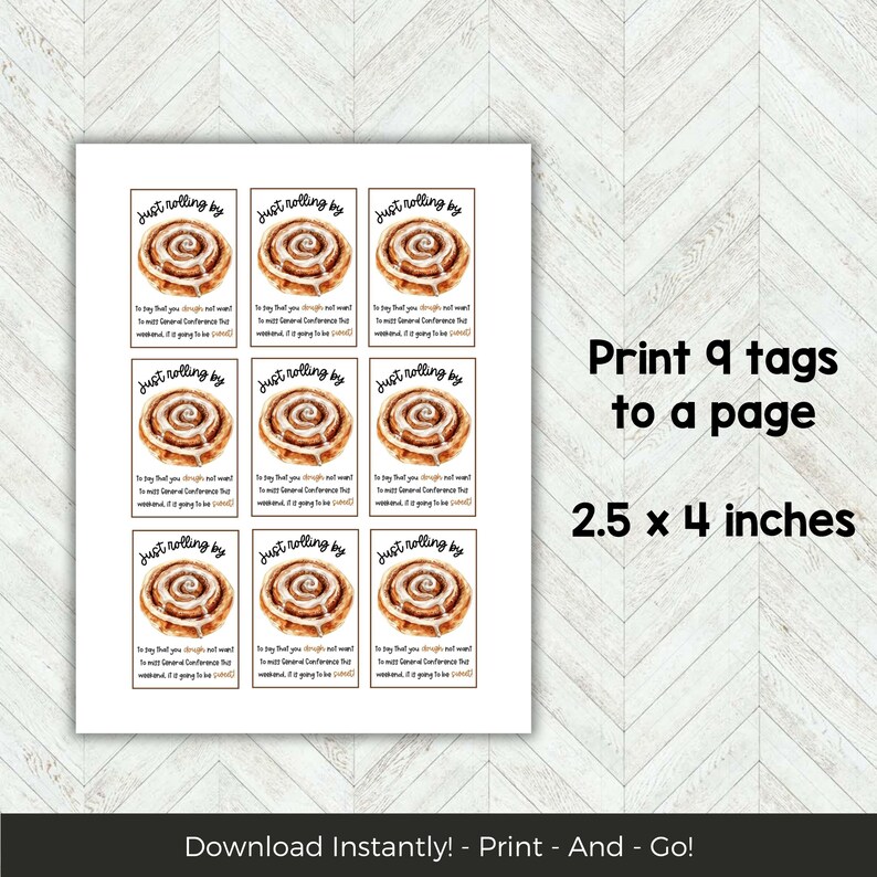 LDS Printable General Conference Treat Tag, Primary General Conference ...