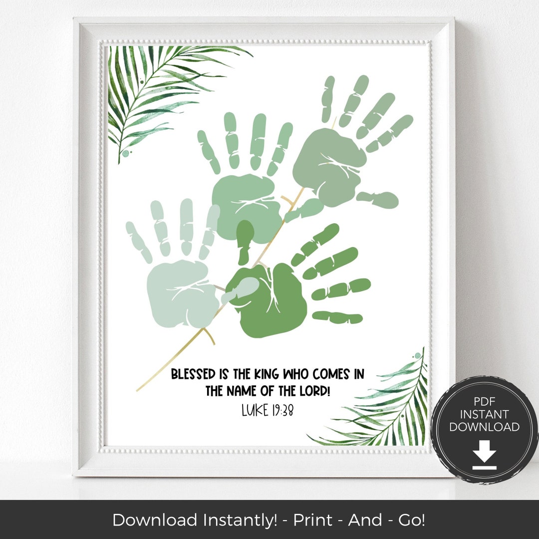 Easter Handprint Craft for Kid, Bible Verse Christian Printable ...