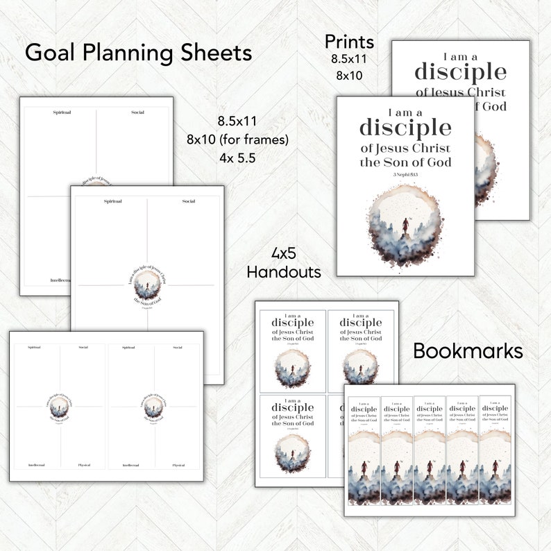 LDS Youth Theme 2024, Young Women & Young Men LDS Goal Sheet, LDS Quote ...