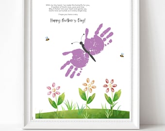 Mothers Day Handprint Craft, Bible Verse Christian Homeschool Prek ...