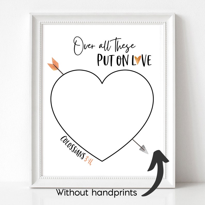 Love Childrens Bible Verse Handprint Craft, Christian Preschool ...