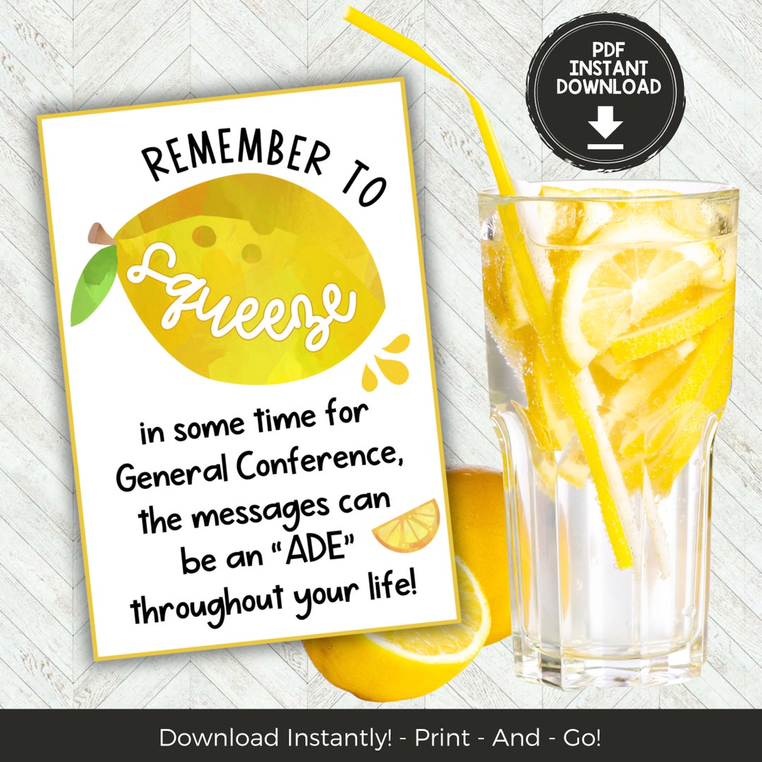 LDS Printable General Conference Treat Tag, Primary General Conference ...