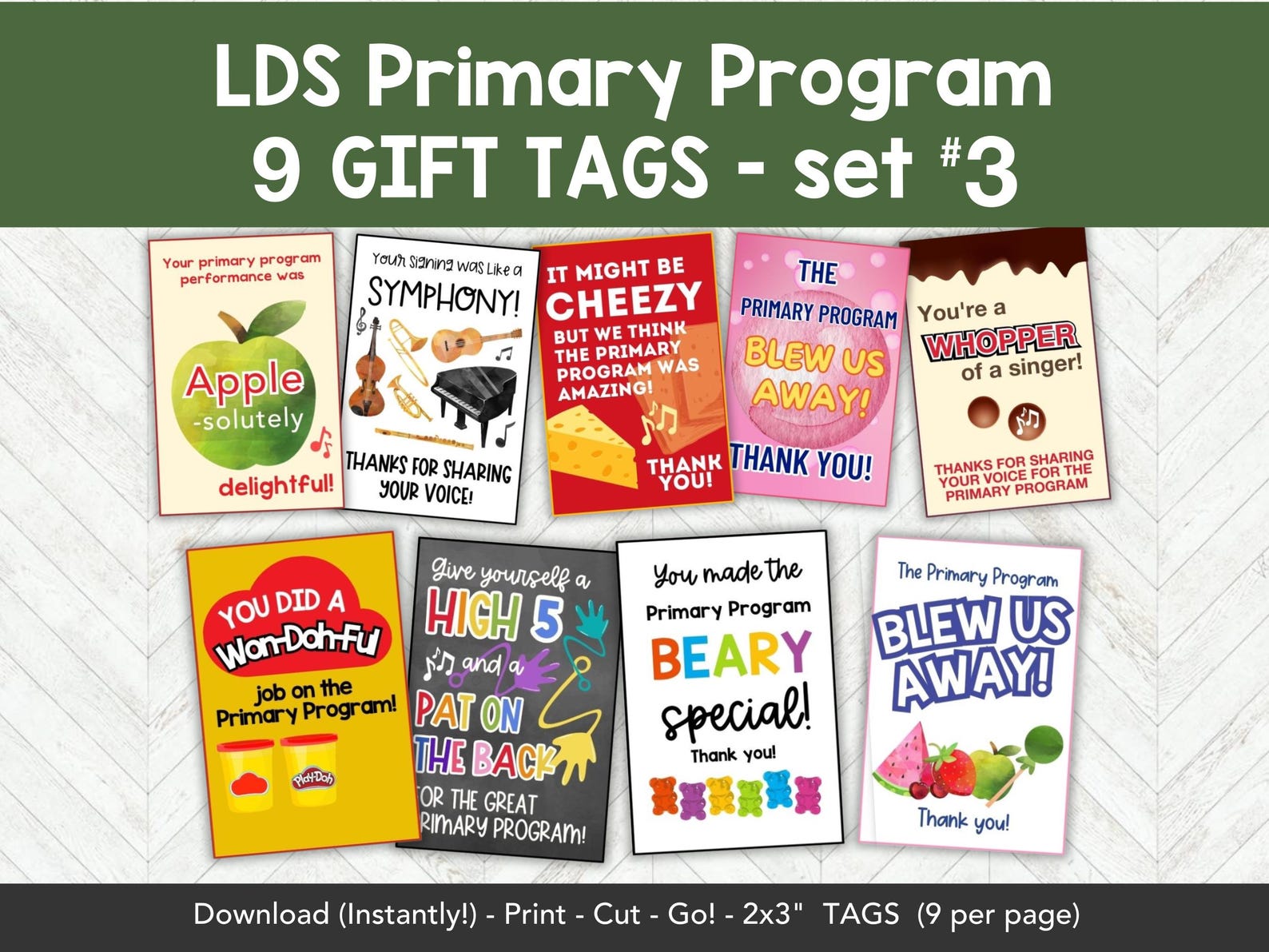 LDS Primary Program Gift Tags Printable for Kids and Teachers ...