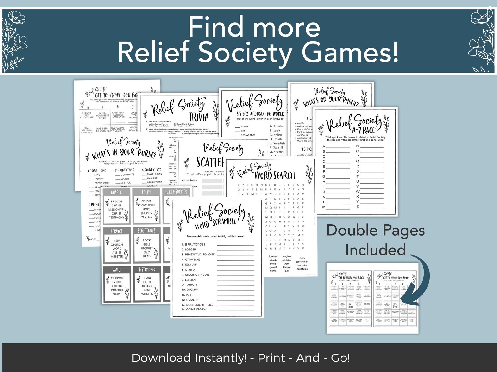 Relief Society Get to Know You Game, LDS Printable Relief Society ...