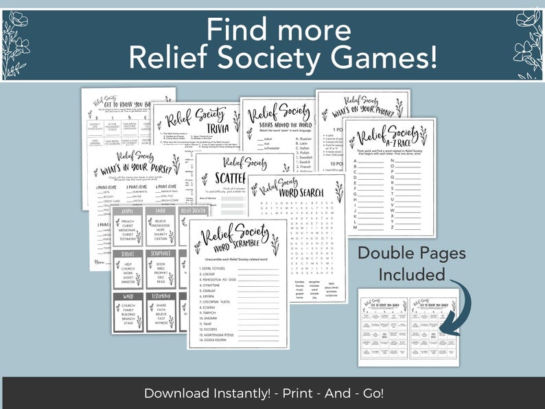 Relief Society Get to Know You Game, LDS Printable Relief Society ...