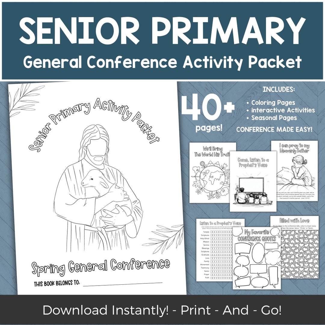 Printable LDS General Conference Primary Packet , Senior Primary ...