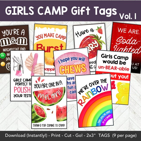 Girls Camp Tuck in Treat - Etsy