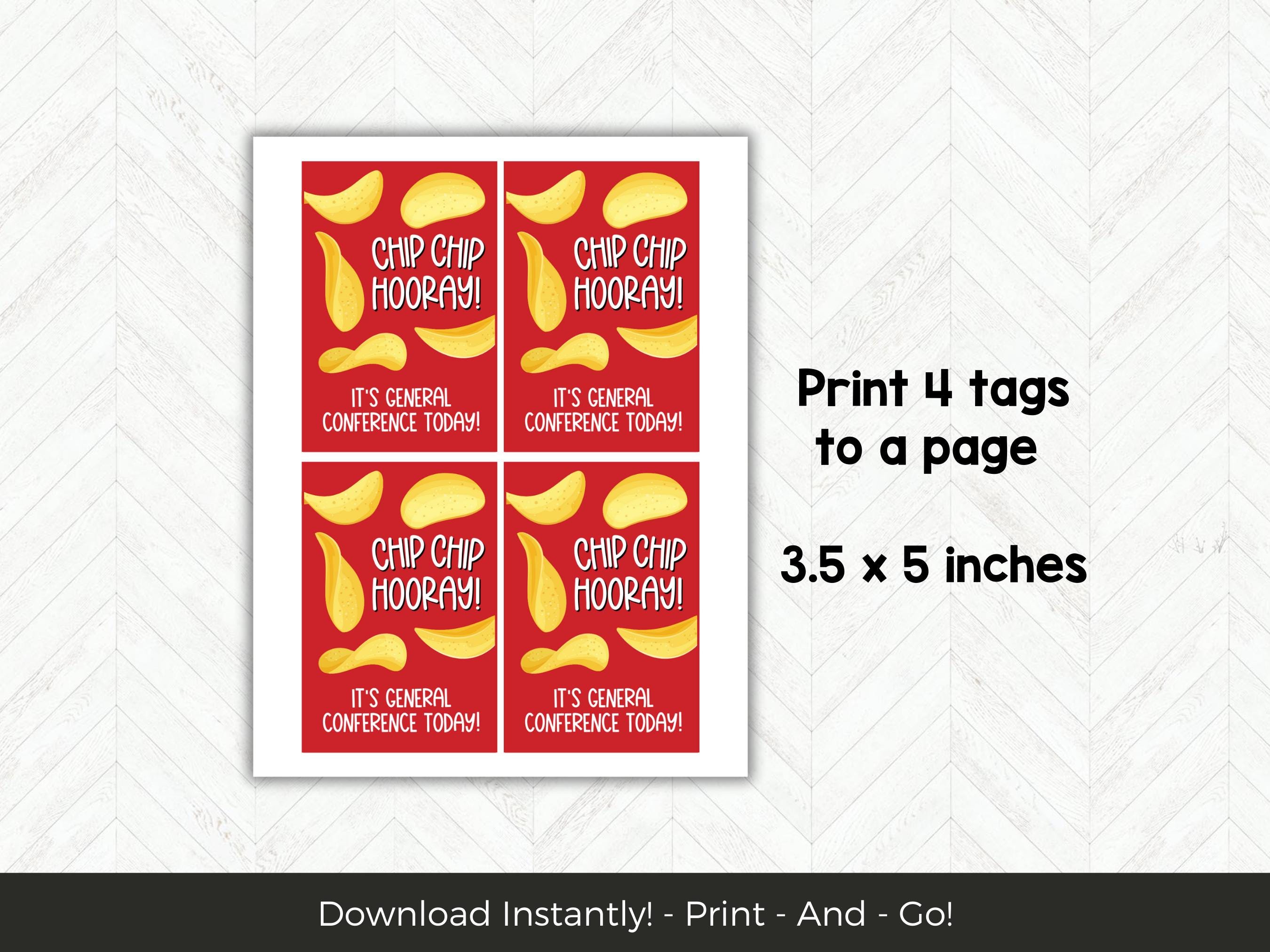 Printable General Conference Treat Tag, LDS General Conference Reminder ...