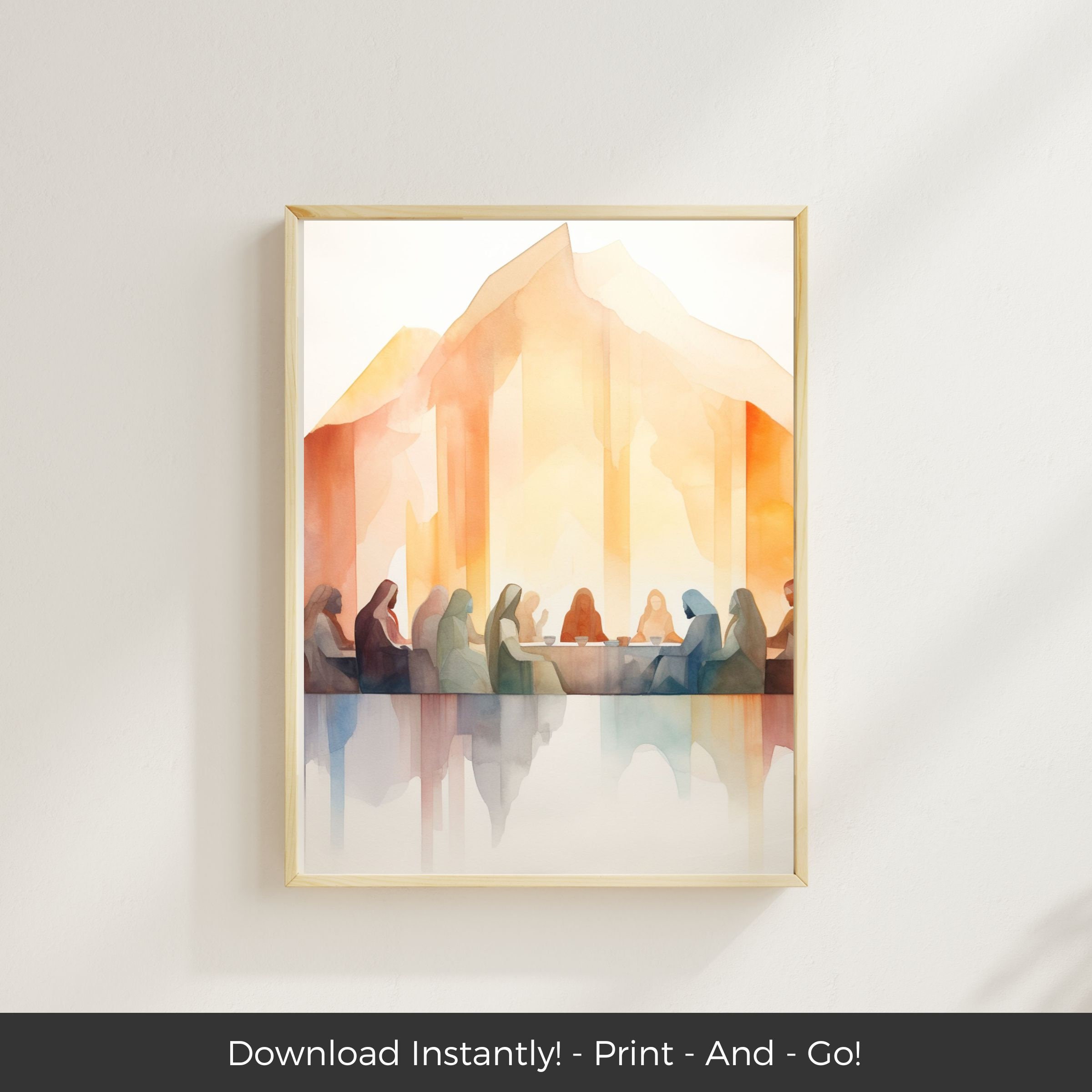 The Last Supper Wall Art Print, Modern Christian Art, Jesus Christ ...
