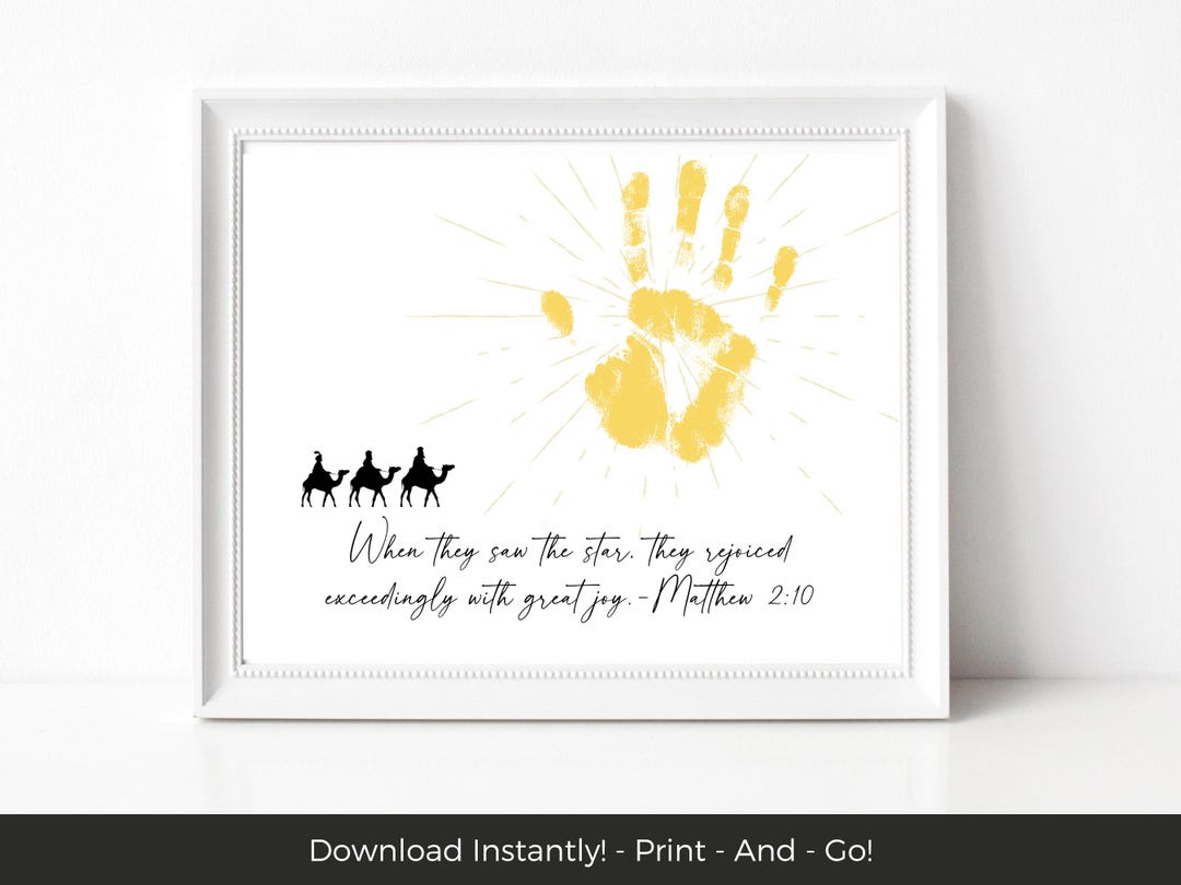 Wise Men Christmas Handprint Art, Bible Verse Activity, Sunday School ...