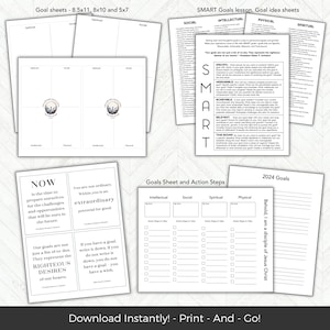 LDS Youth Theme 2024, Goal Setting Worksheet Planner Template, I Am a ...
