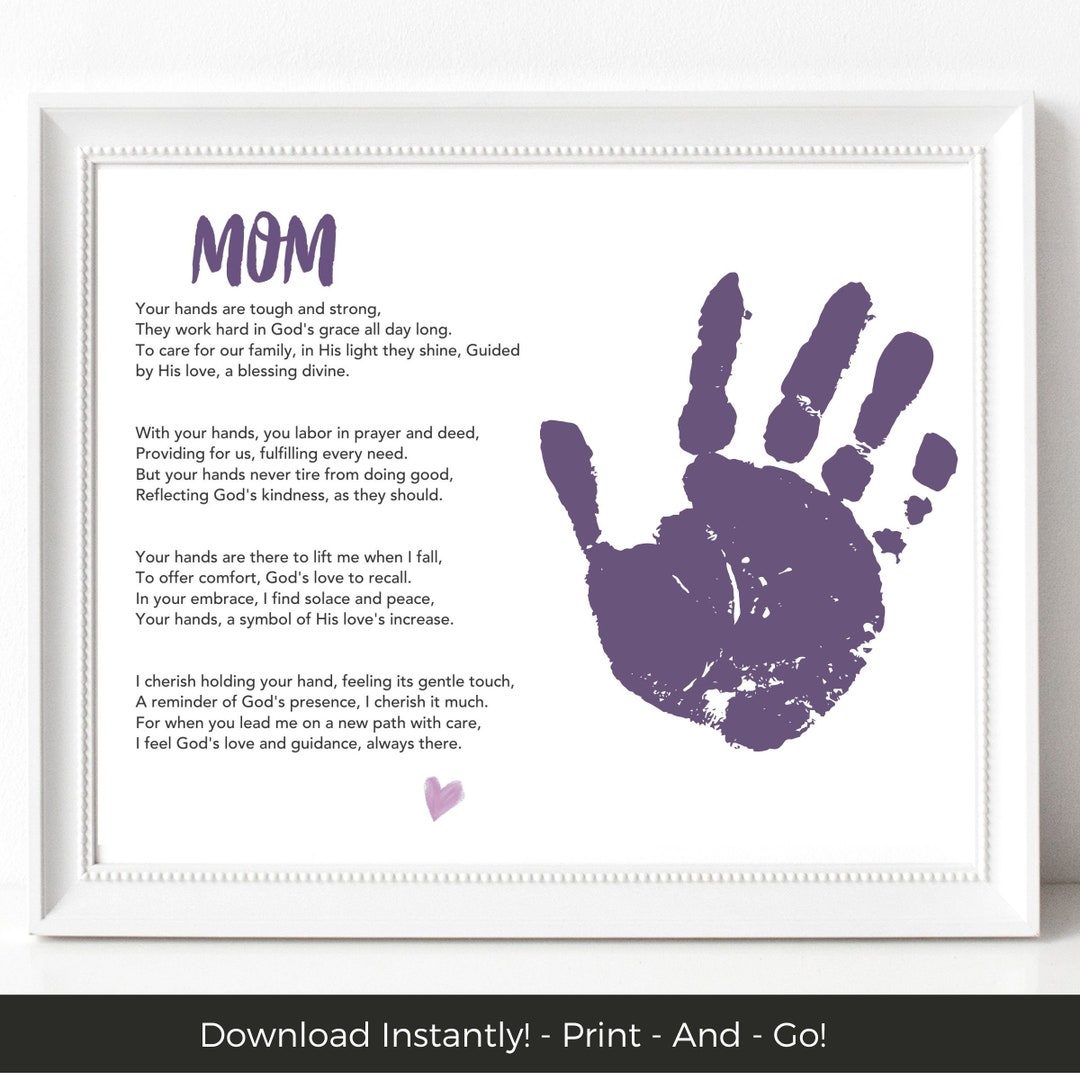 Mothers Day Handprint Craft, Bible Verse Christian Homeschool Prek ...