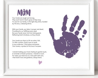 Mothers Day Handprint Craft, Bible Verse Christian Homeschool Prek ...