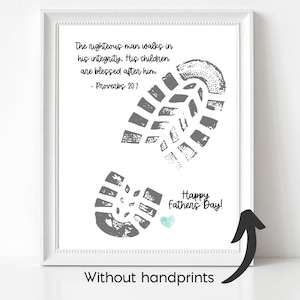 Christian Fathers Day Handprint Printable Fathers Day Card, Dad Gift ...