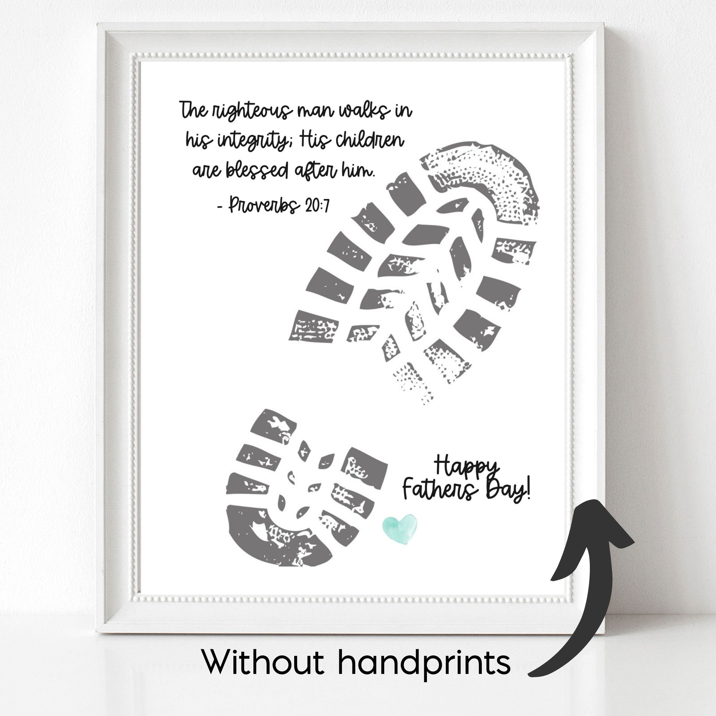 Christian Fathers Day Handprint Printable Fathers Day Card, Dad Gift ...