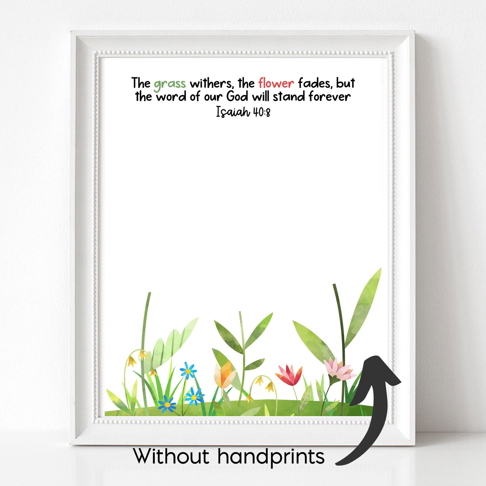 Word of God Flower Childrens Bible Verse Handprint Craft, Christian ...