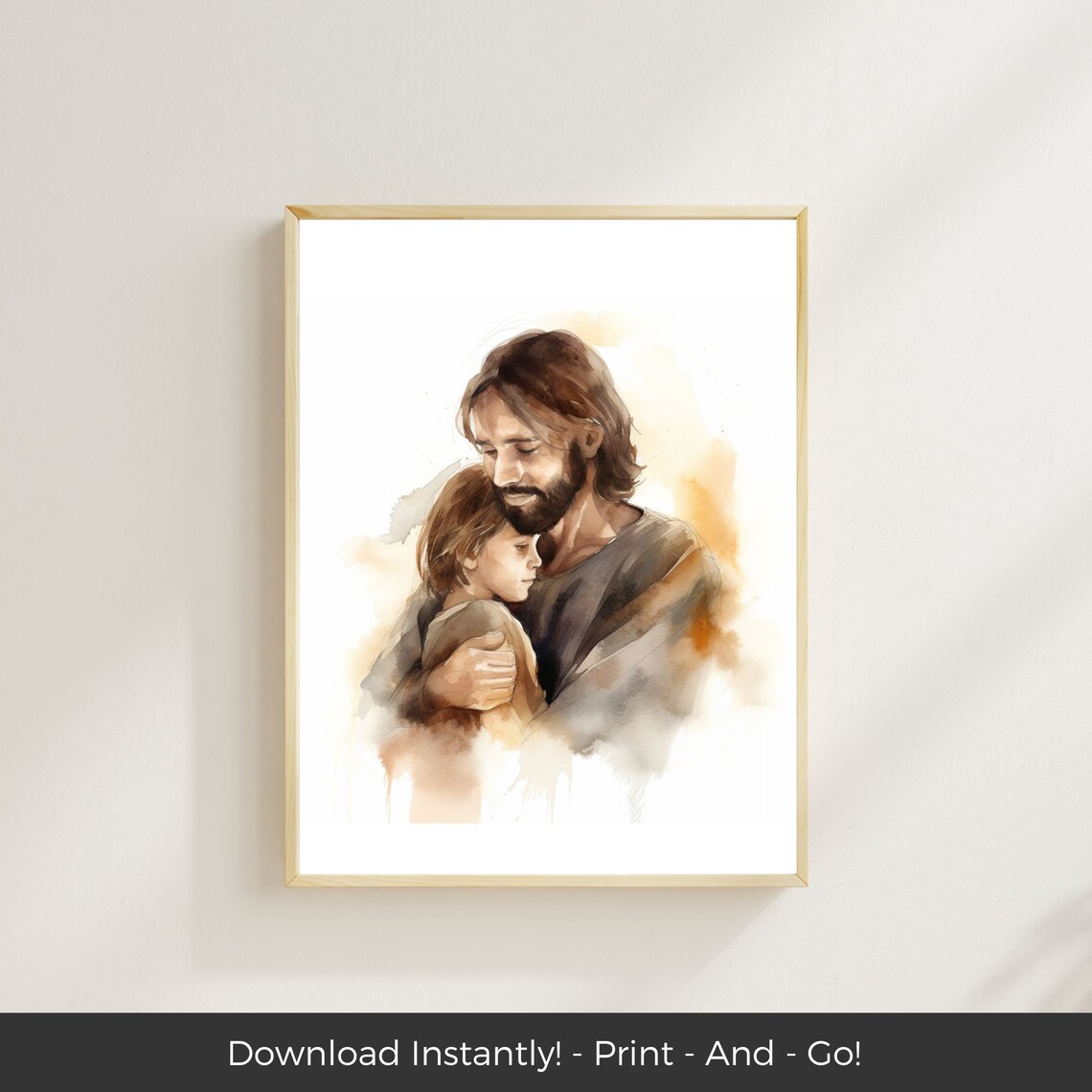 Jesus With Boy, Christian Painting I Am a Child of God, Modern ...
