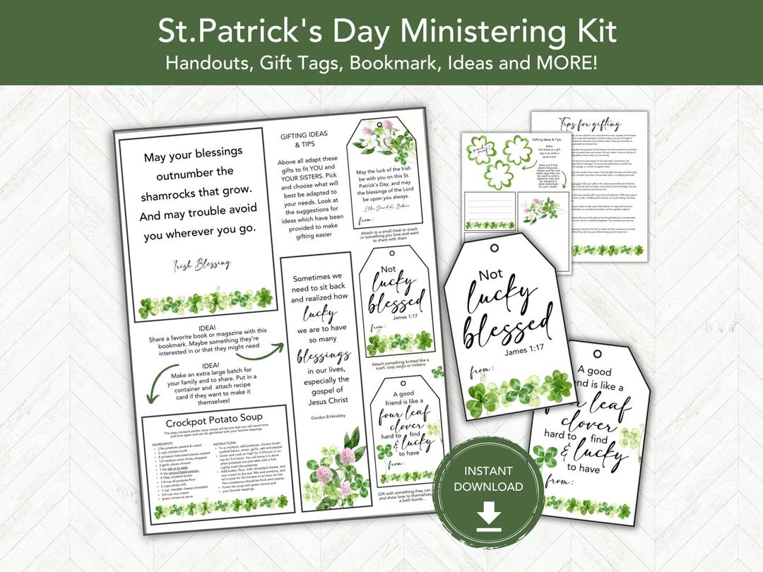 St Patricks Day Ministering Kit, Relief Society Gift Idea, LDS ...