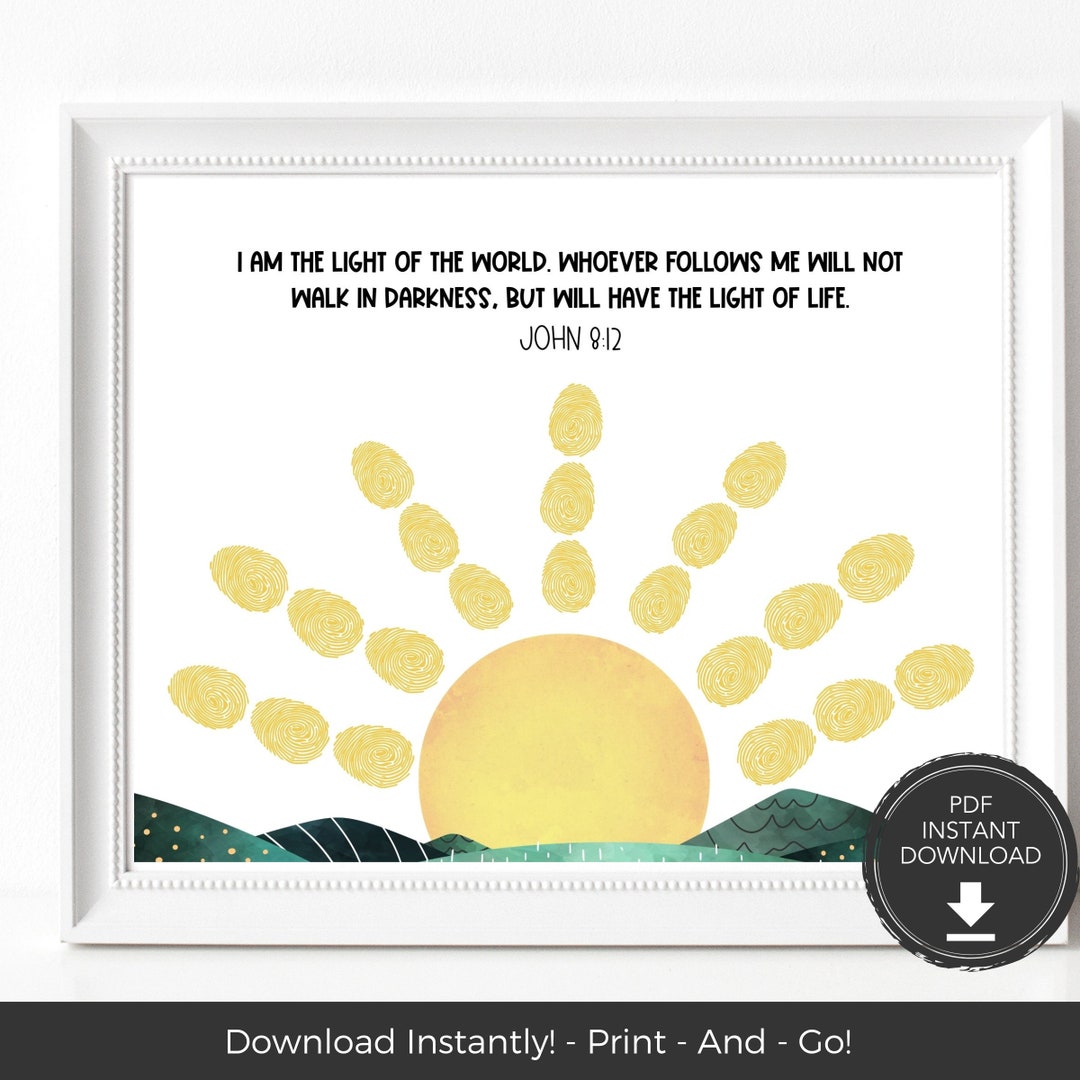 Scripture Craft Printable, Handprint Art for Kids, Easy Bible Crafts ...