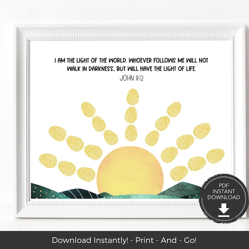 Scripture Craft Printable, Handprint Art for Kids, Easy Bible Crafts ...