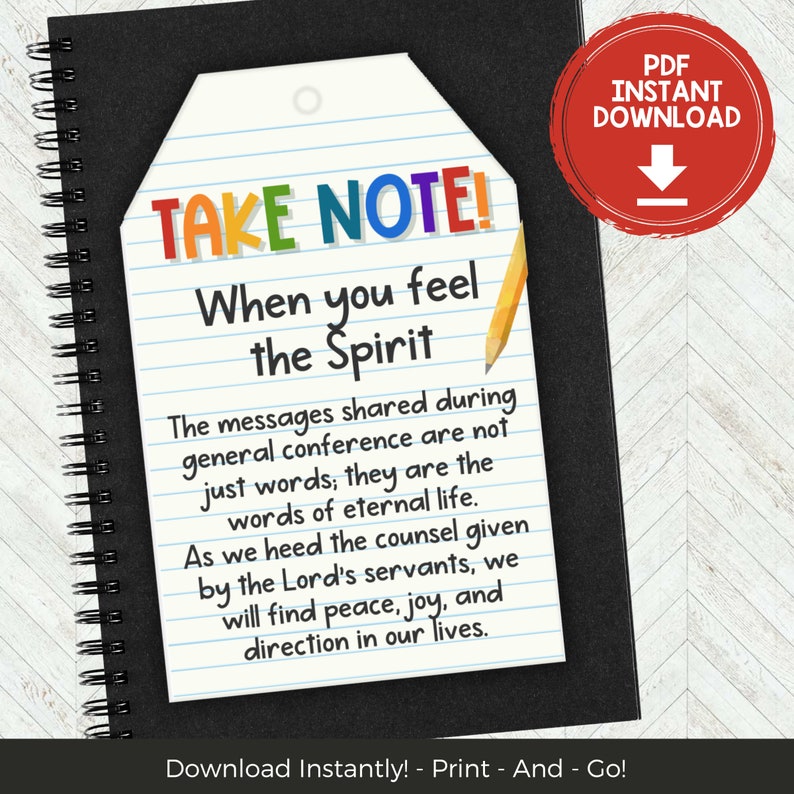 LDS General Conference Treat Tag, Primary General Conference Tag ...