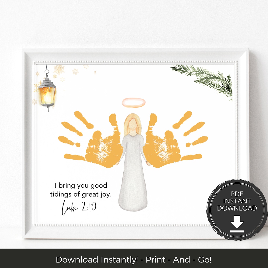 Angel Scripture Handprint Christmas Craft DIY, Baby's First Christmas ...